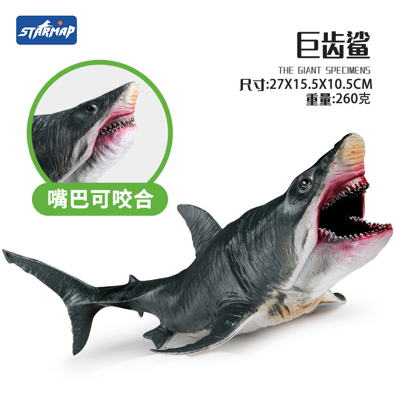 Megalodon Sea Animal Simulation Model Shark Mosasaurus Snake-Necked ...