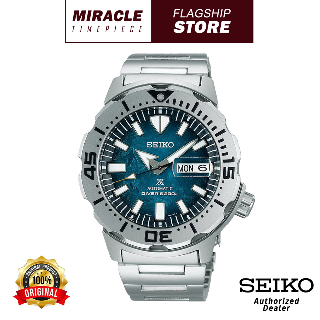 Seiko SRPH75K1 Prospex Antarctica Monster 'Save the Ocean' Automatic Blue Dial Men's Watch ...