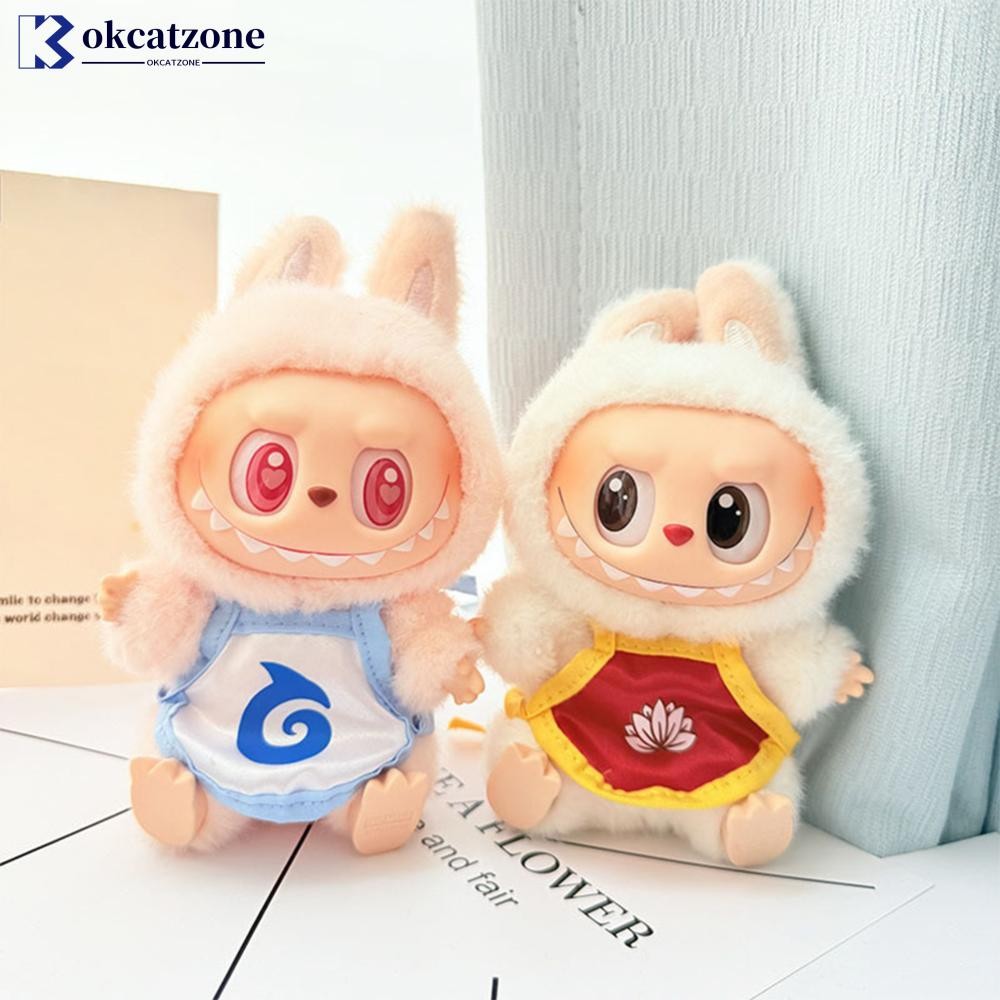 OKCATZONE 17cm Labubu Cute Cape Bib Fashion Set Miniature Clothes for ...