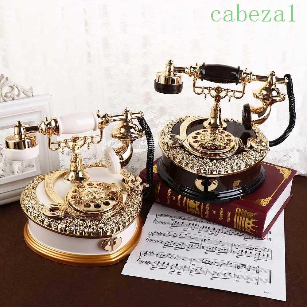 CABEZA Telephone Music Box, Classic Style Light Luxury Dial Telephone ...