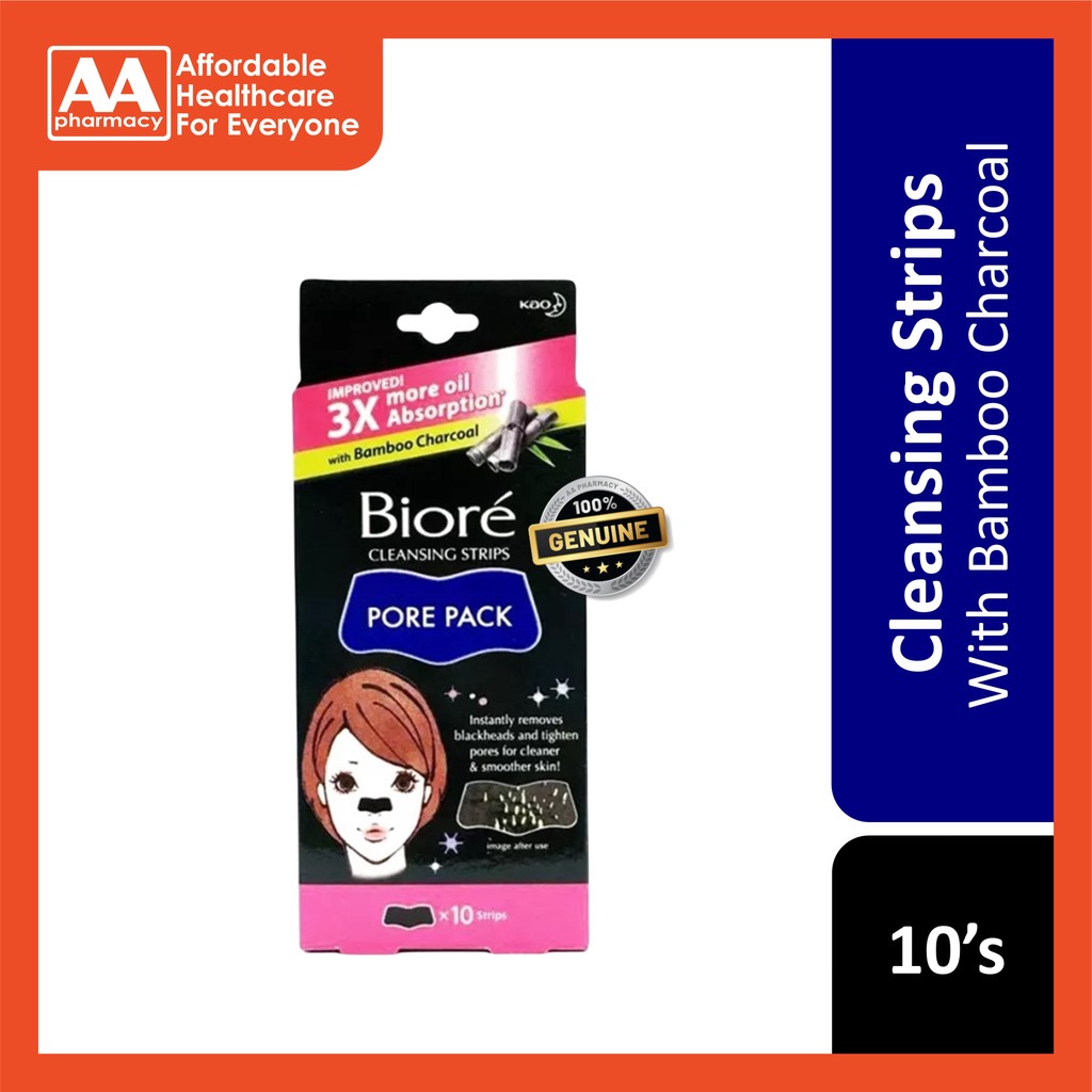 Biore Pore Pack Black with Bamboo Charcoal 10's | Shopee Malaysia