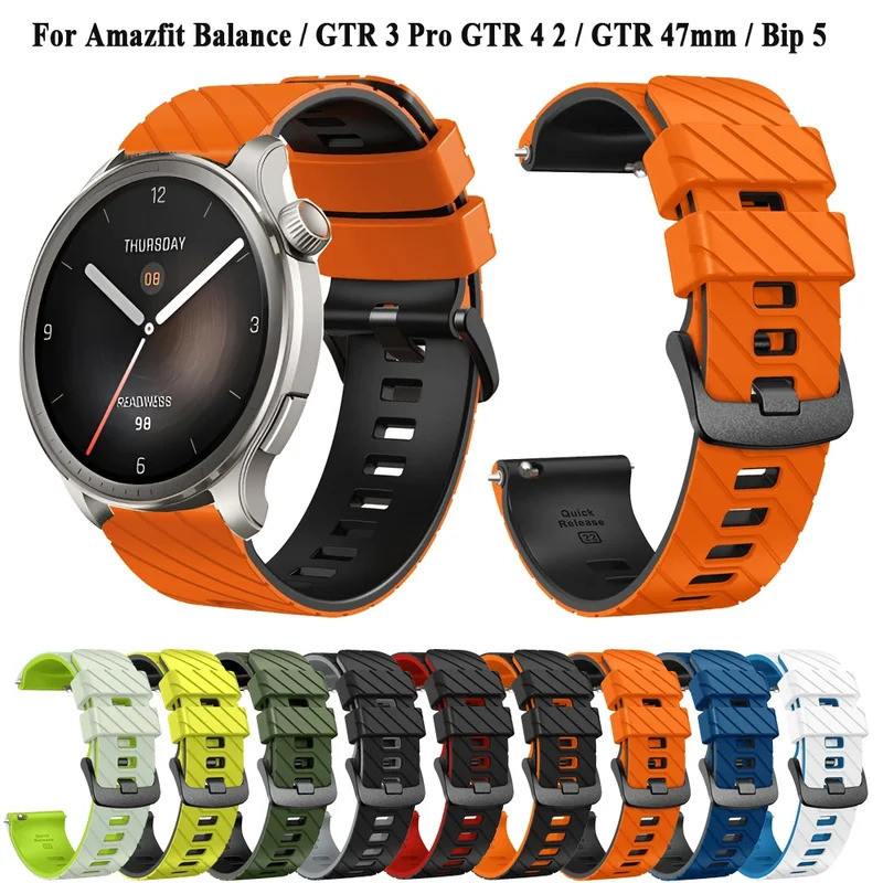 22mm Watch Strap For Huami Amazfit Balance/GTR 3 Pro GTR 4 2 46mm/BIP 5 ...