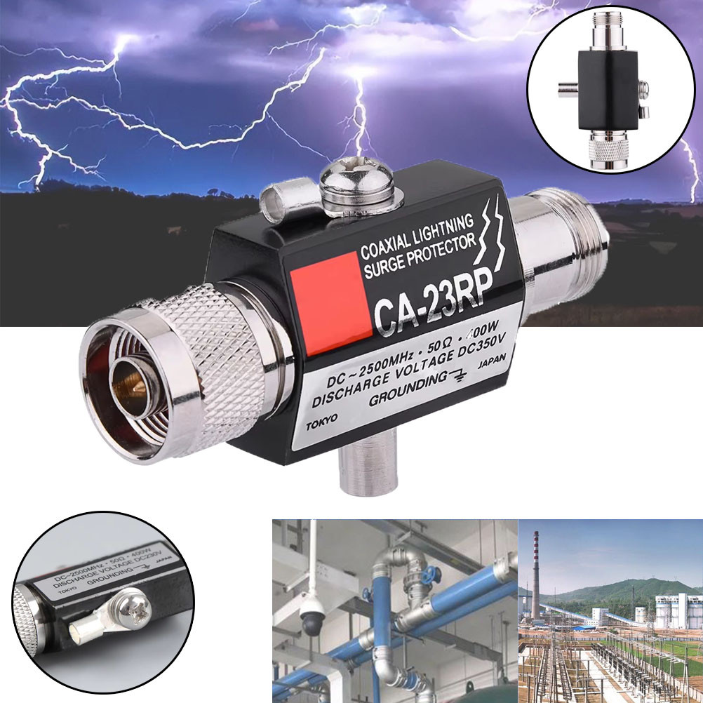 Lightning Surge Protection 50Ω DC-2500MHz N Connector 400W Coaxial ...