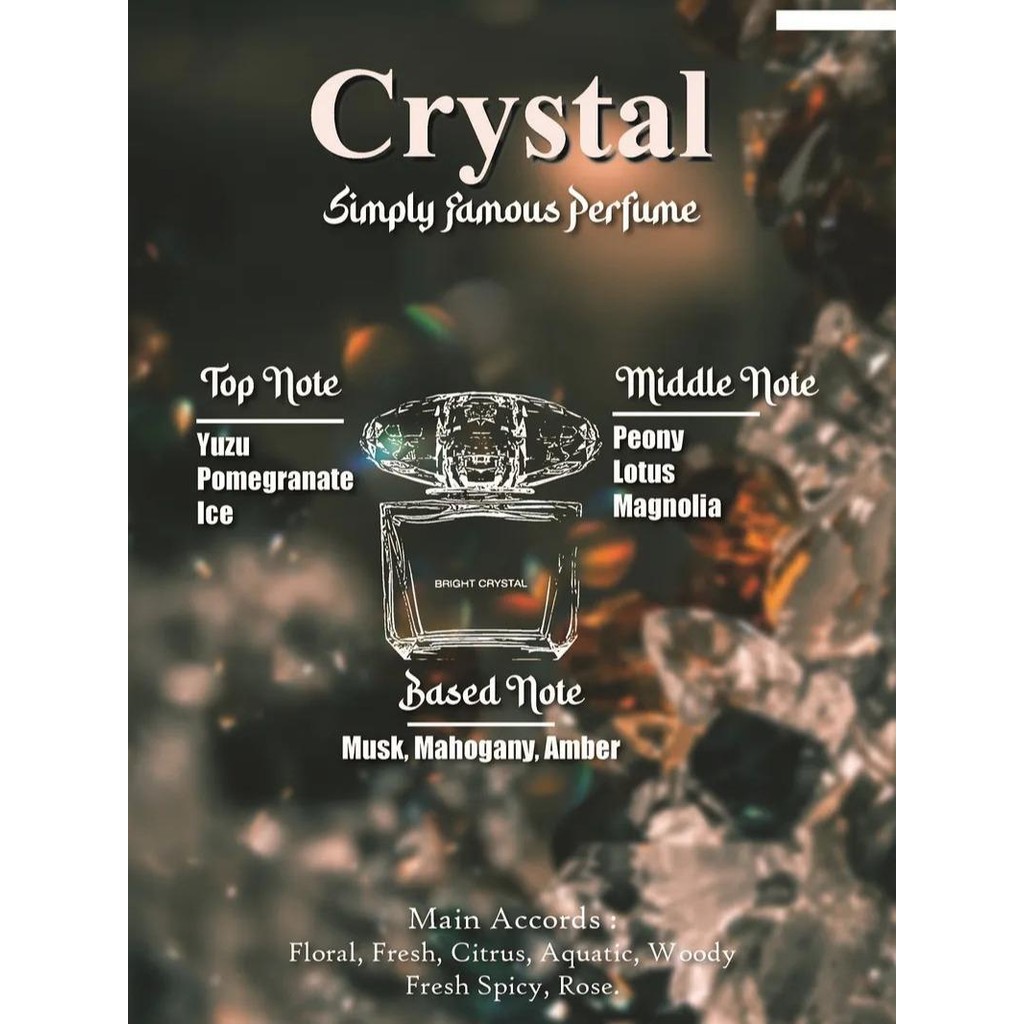CRYSTAL SIMPLY FAMOUS PERFUME FOR WOMAN GIFT SET FOR HER ( EAU DE ...