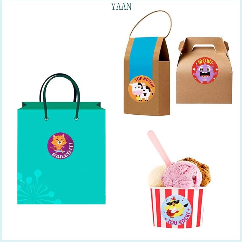 YAAN 500Pcs Roll Reward Stickers Cute Animal Student Motivation Encouragement Sticker | Shopee ...