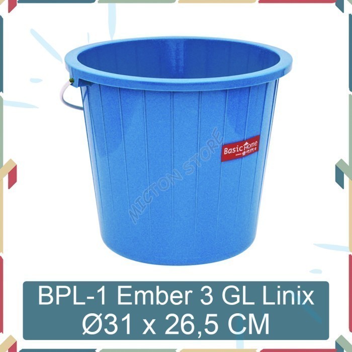 PERALATAN Luxton Lion Star Basic Home BPL-1 3 Gallon 13Lt Linix Plastic ...