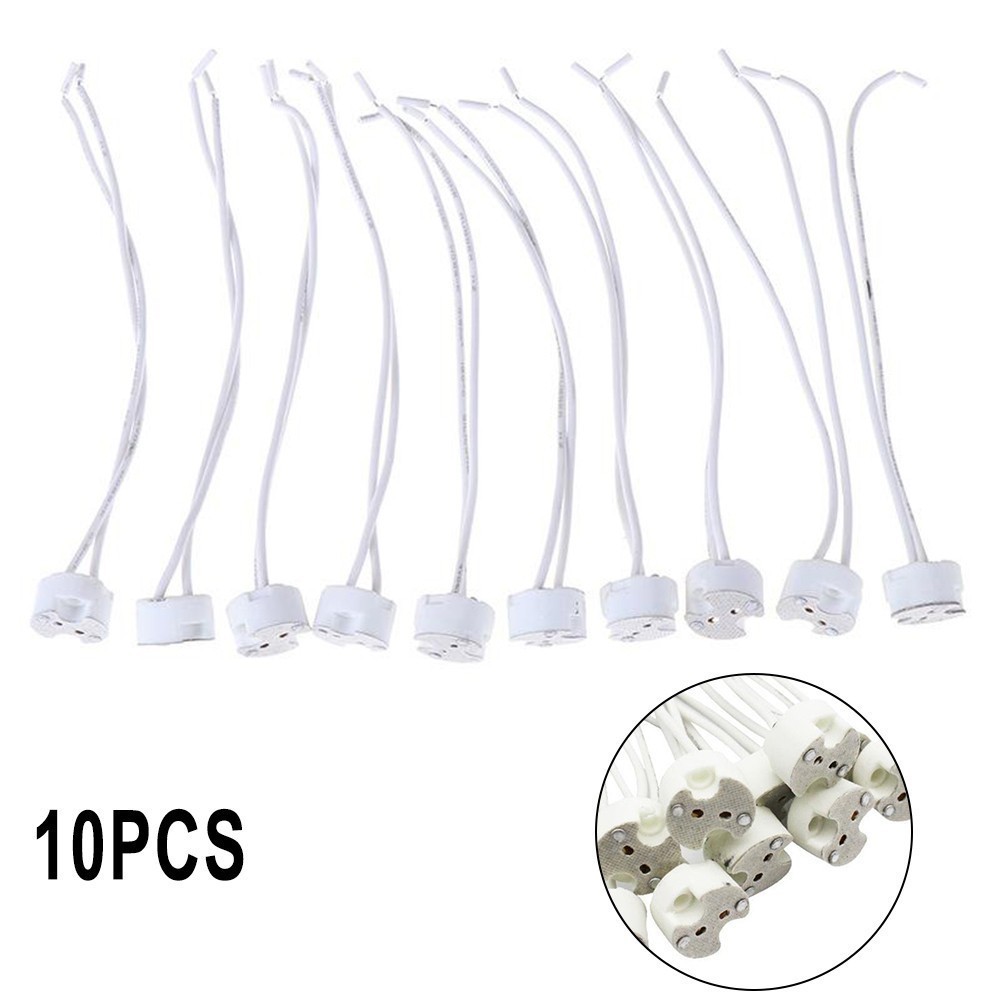 [Super] 10X MR16 12V LED DOWNLIGHT LAMP HOLDER SOCKET HALOGEN CONNECTOR ...
