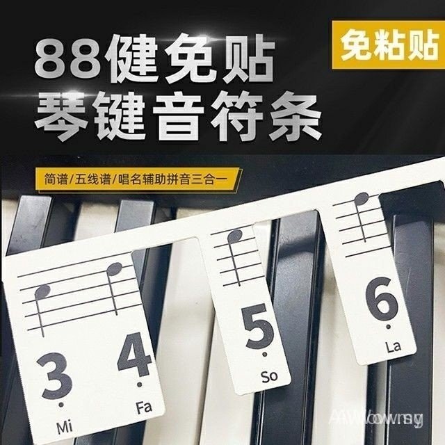 Piano Notes Keyboard Stickers Electric Piano Button Stickers Keyboard ...