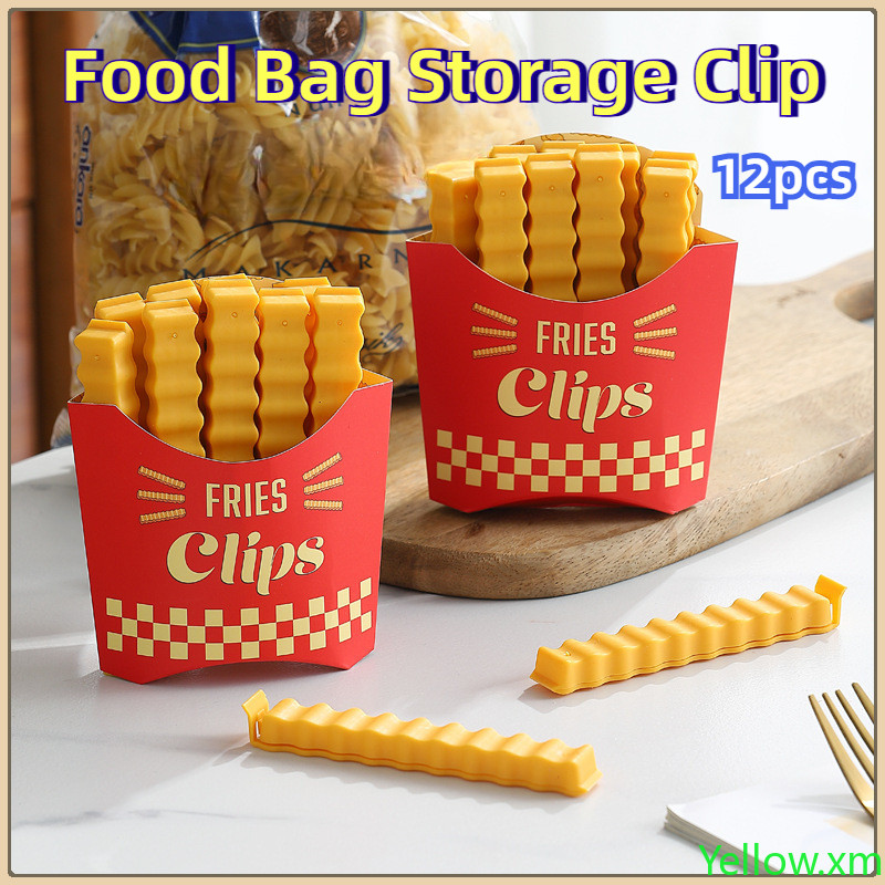 【12Pcs】Food Bag Storage Clip Creative French Fries Sealing Clip ...