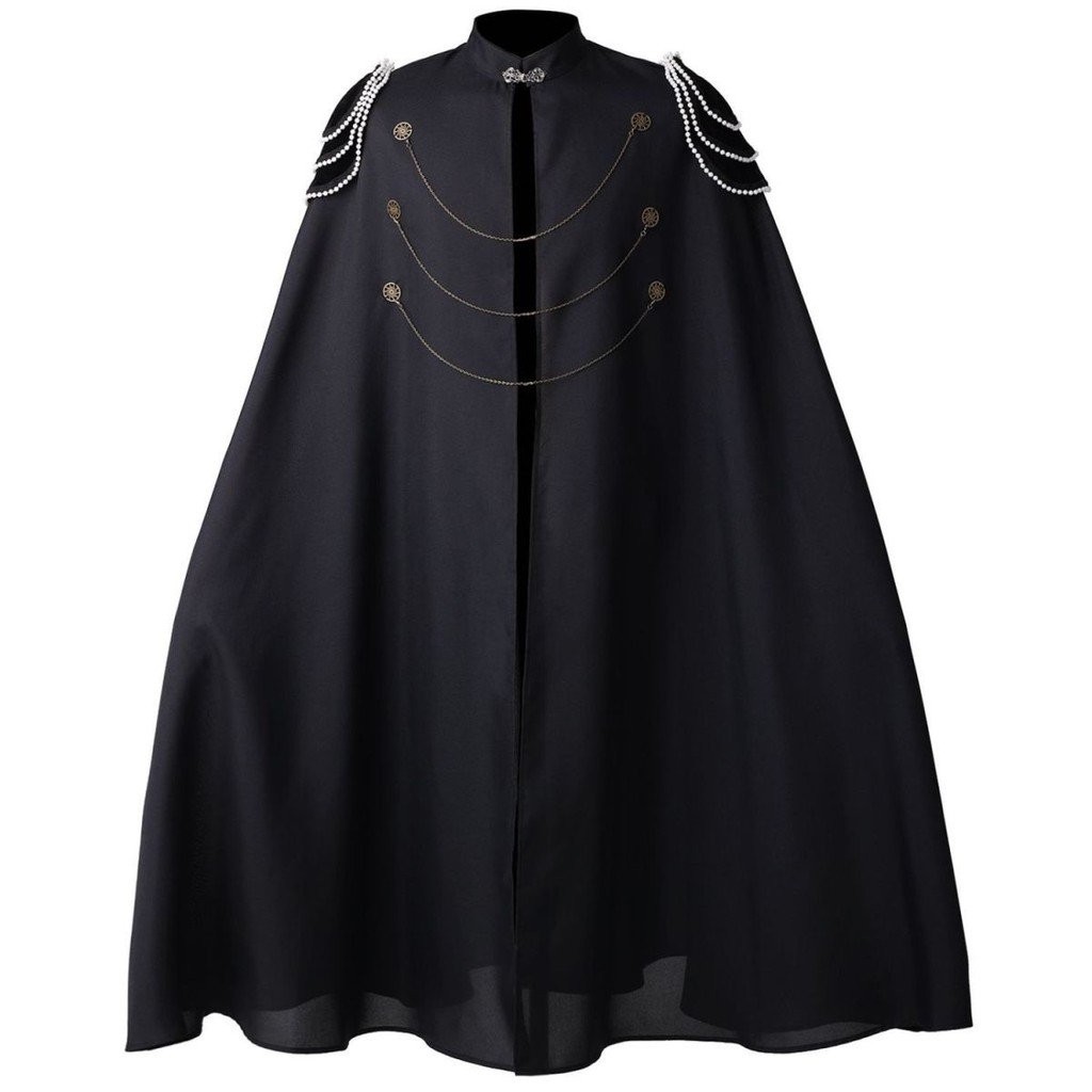 Medieval European Royal Cloak with Shoulder Pads Men Women Retro Bead ...