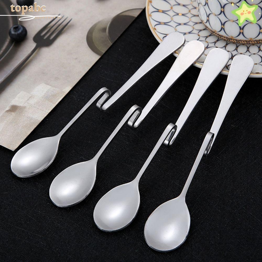 TOPABC Seasoning Ladle, Long Handled Curved Handle Teaspoon ...