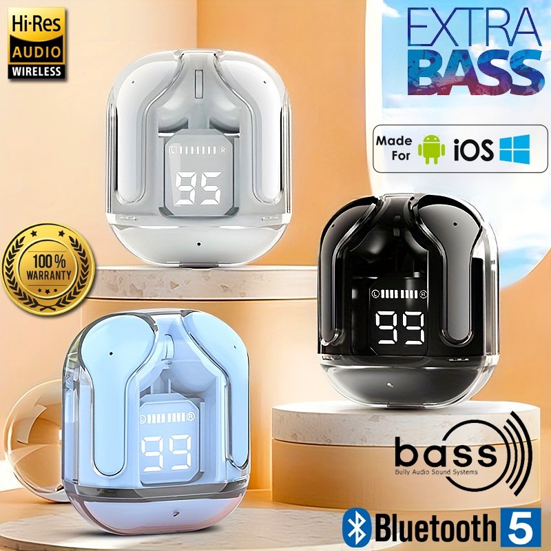 Transparent Ultrapods PRO TWS 5.3 Bluetooth Earphones Wireless Earphone ...