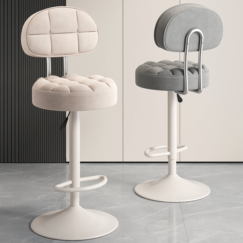 Bar Chair High Foot Stool Backrest Liftable Rotating Bar Stool ...
