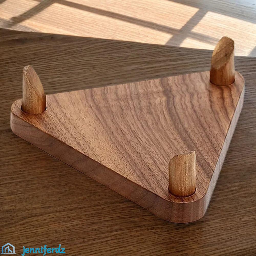 JENNIFERDZ Basketball Display Stand, Triangle Rack Wood Sports Ball ...