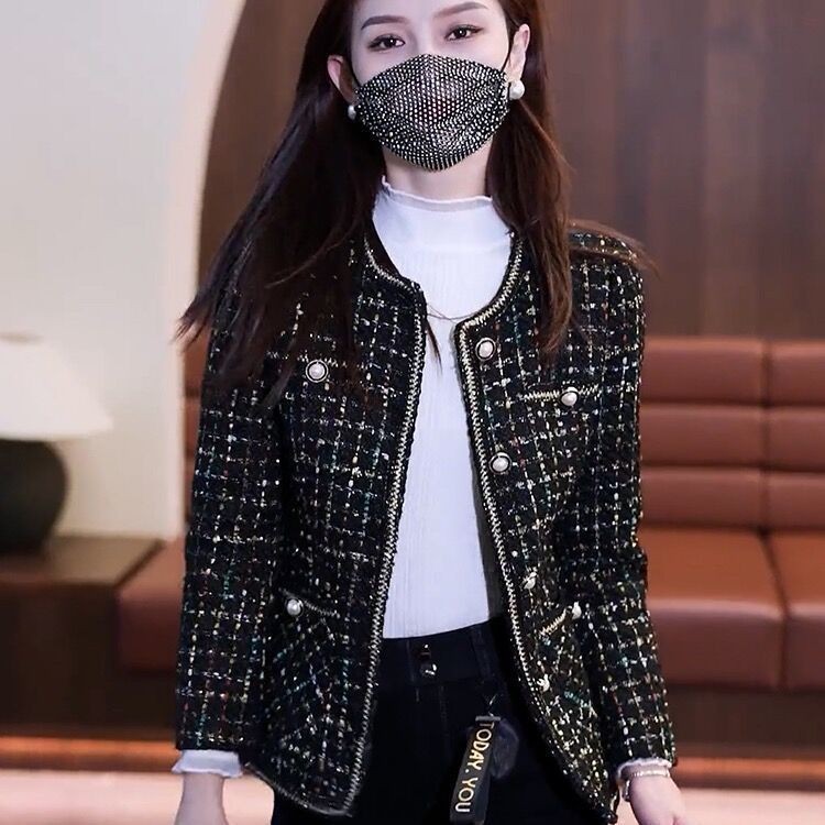 2024 plus size Chanel Style Coat Women's Outer Plaid Top Spring and ...