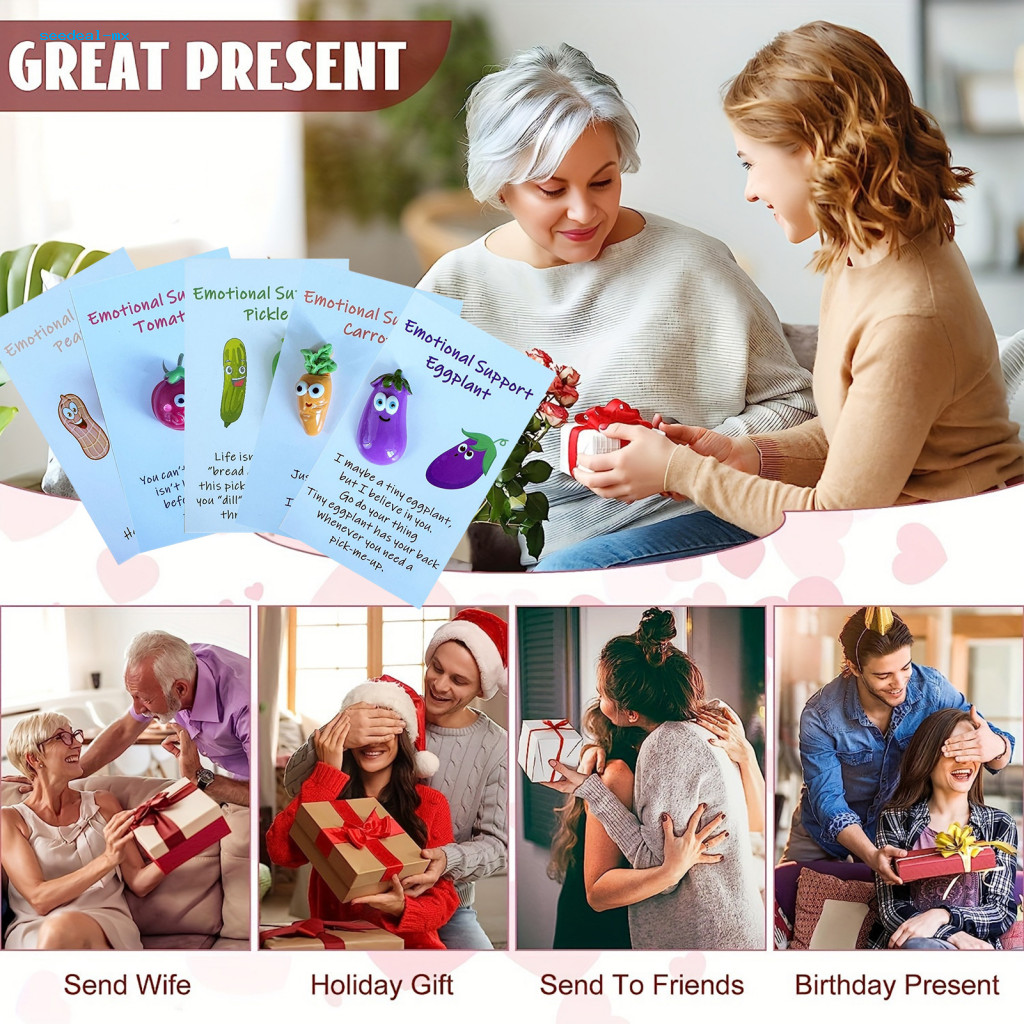 seedeal Positive Greeting Card Fun and Relaxing Card 5pcs Cute Pickle ...