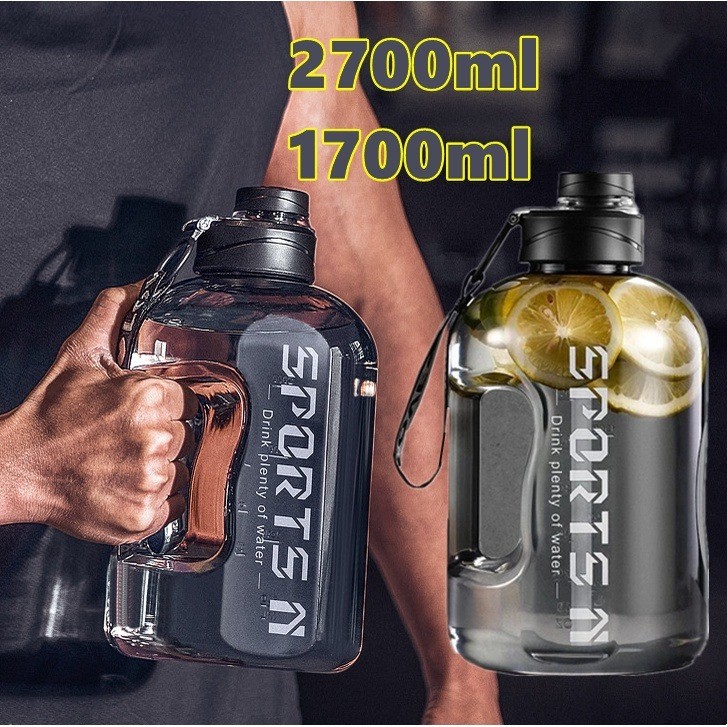 2.7L/1.7L Sport Water Bottle Jumbo Termos Bottle Drink Gym Fitness ...