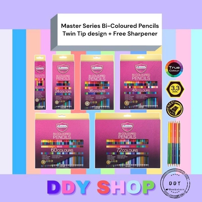 Master Art Bi-Colour Pencils Twin Tip design Colour Pencil + Free ...