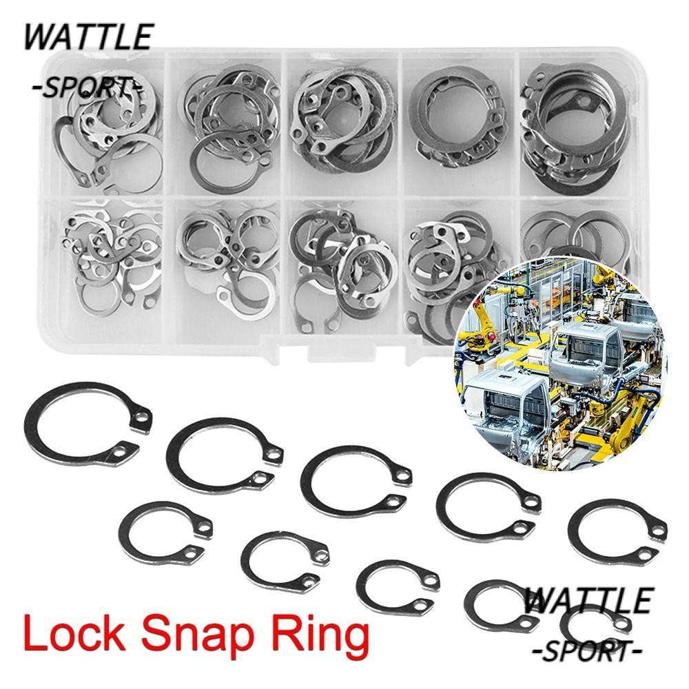 WA-SPORT 100PCS Circlip Set Retaining Stainless Steel External/Internal ...