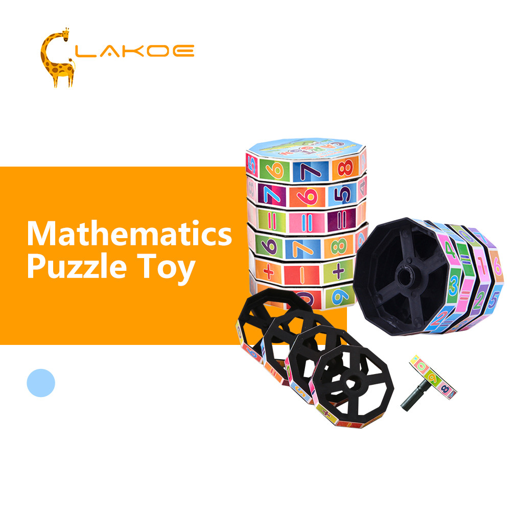 Lakoe Educational Math Puzzle Toys for Kids Arithmetic Spinning Block ...