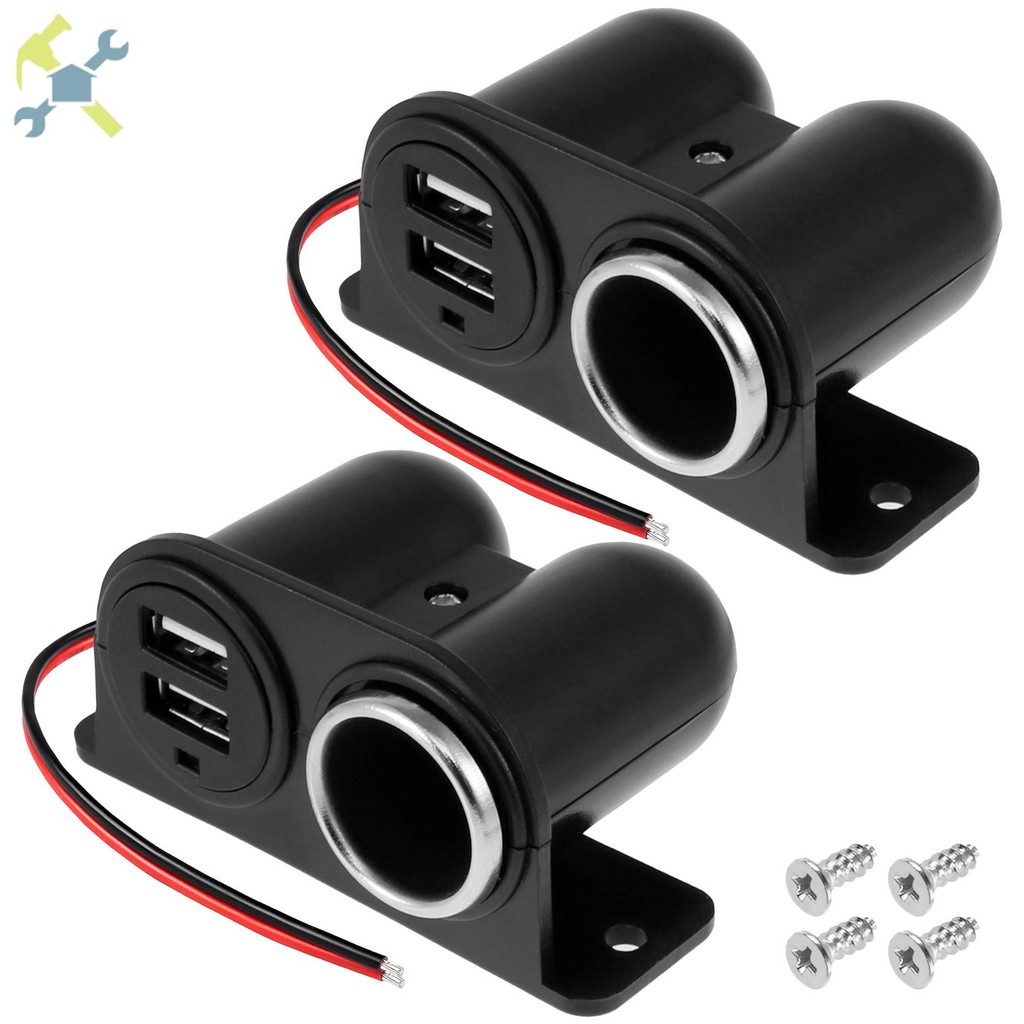 2Pcs Car Lighter 3.1A USB Outlet Car Lighter 12V/24V Fast Charging Car ...