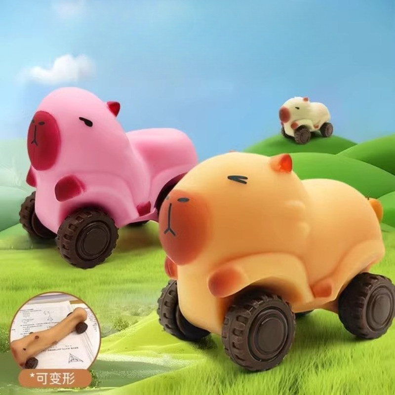 Capybara Pinch Toy Capybara Fidget Squeeze Toy with Wheels Creative ...