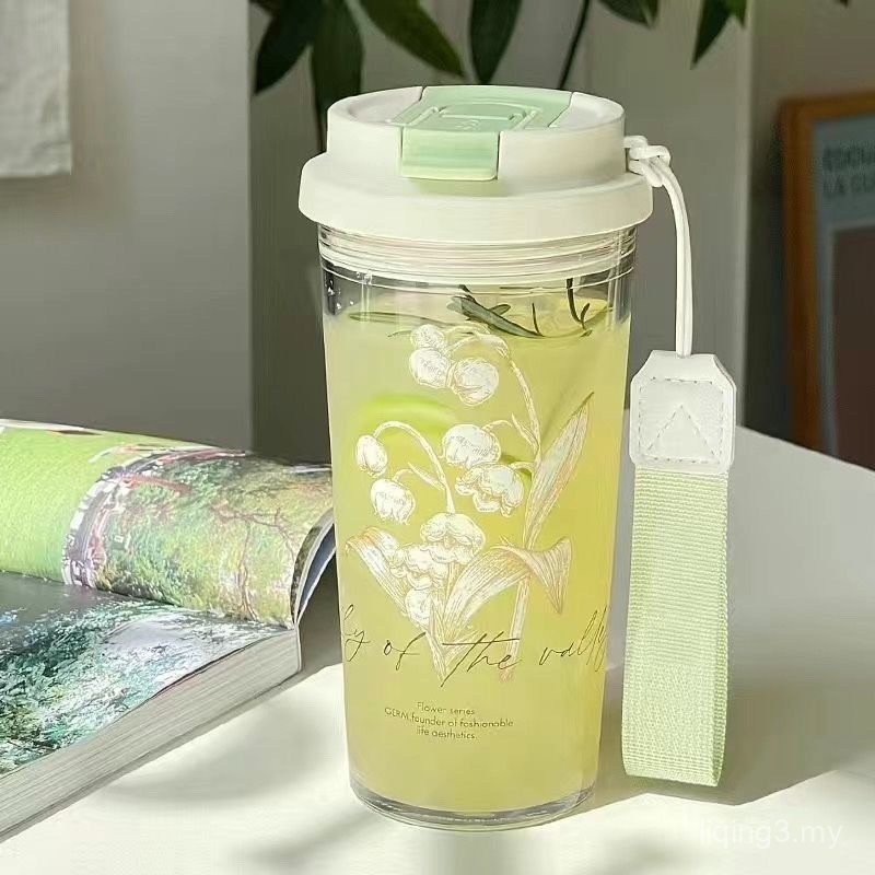 2024 gadis gelas baru cawan plastik jerami bernilai tinggi cawan kopi ...