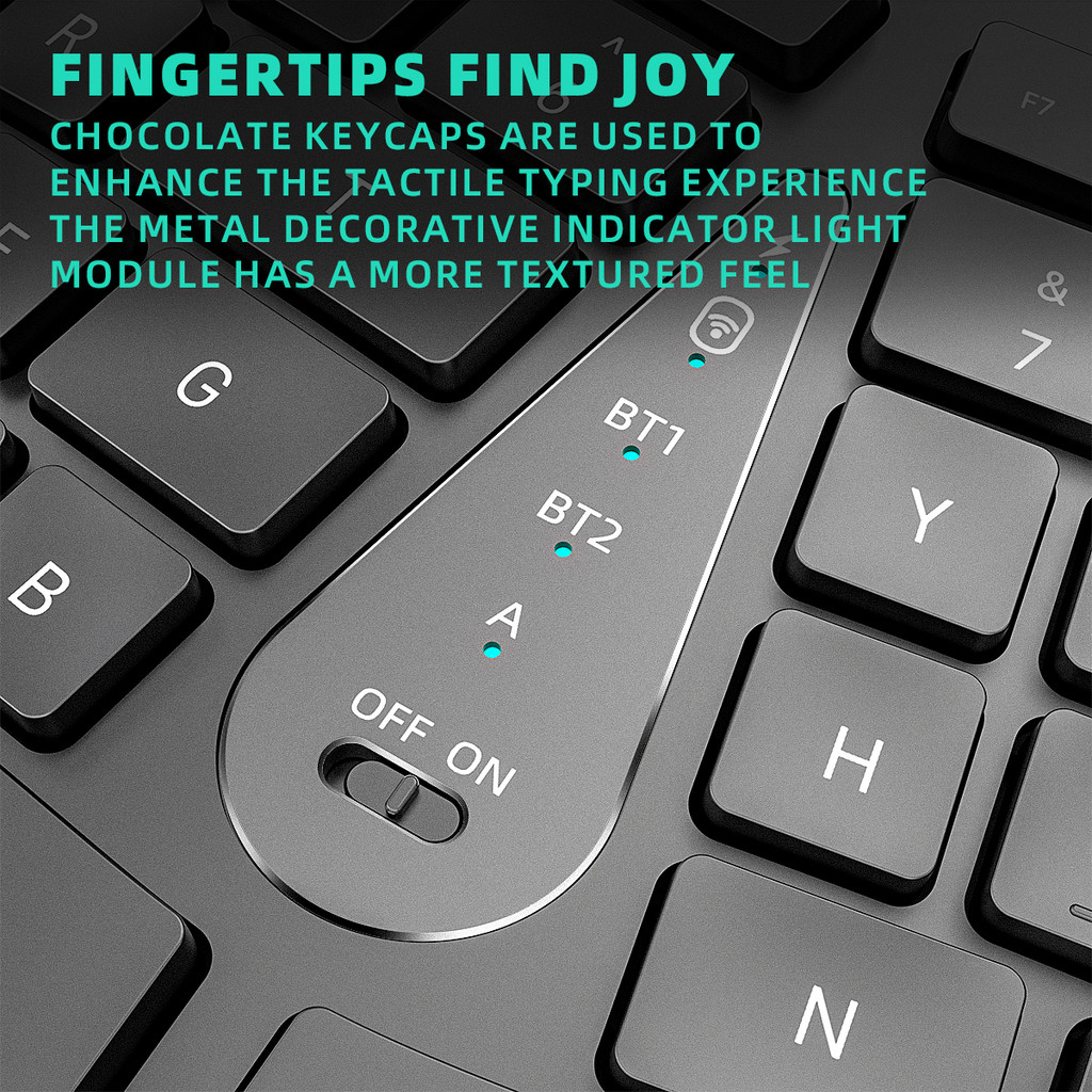 Ergonomic Split 2.4G Wireless Keyboard NaturalTyping Multi-Device ...