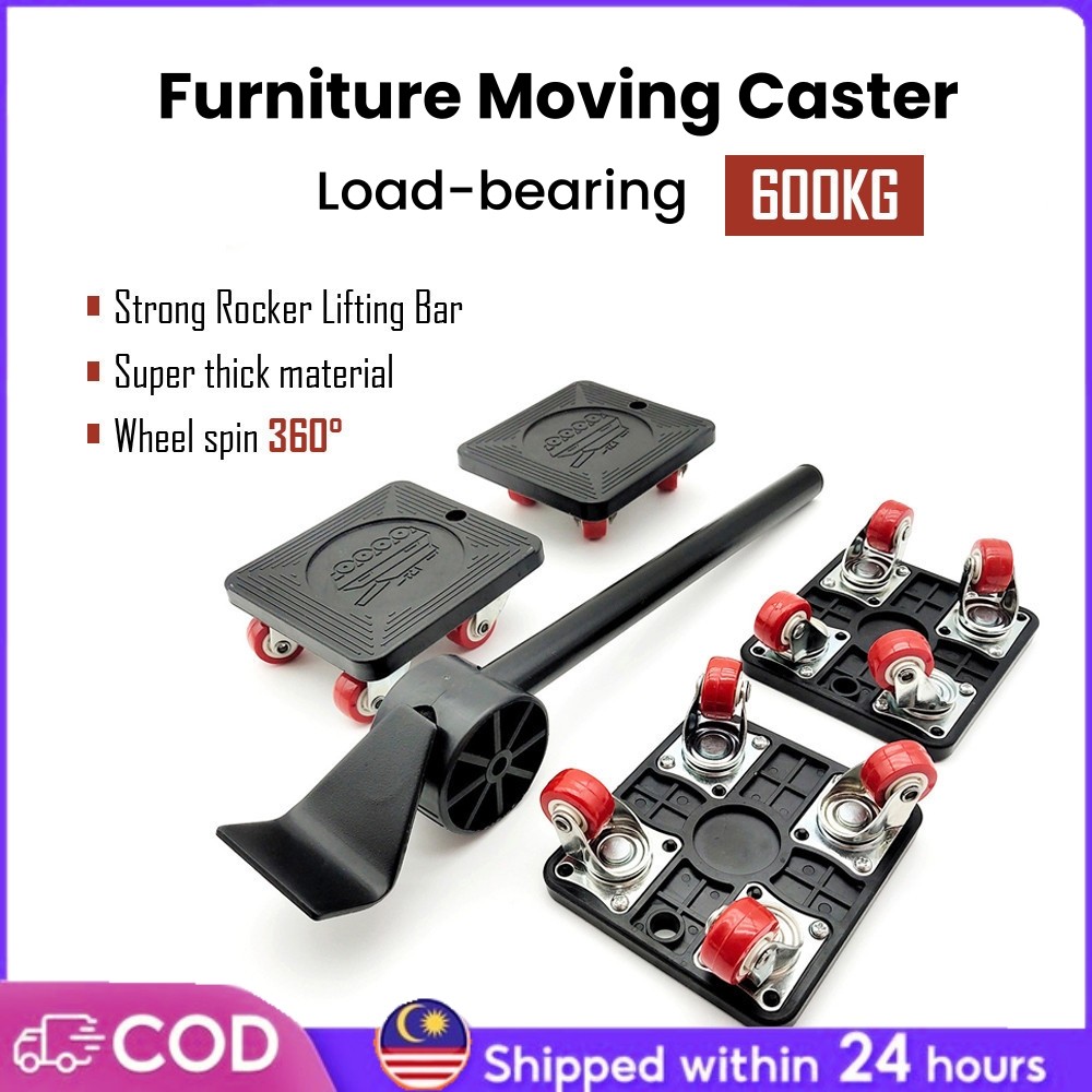 5PCS 1200 lbs Heavy Duty Furniture Movers 360° Rotating Wheels Easy ...