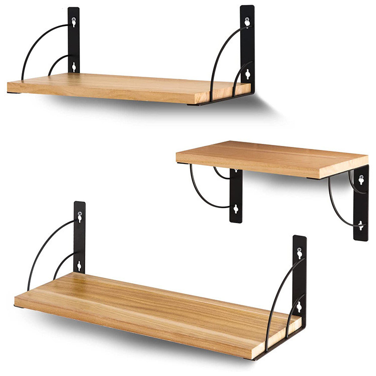 Kilang sumber, besi dan kayu sederhana moden, rak bilik mandi tiga ...