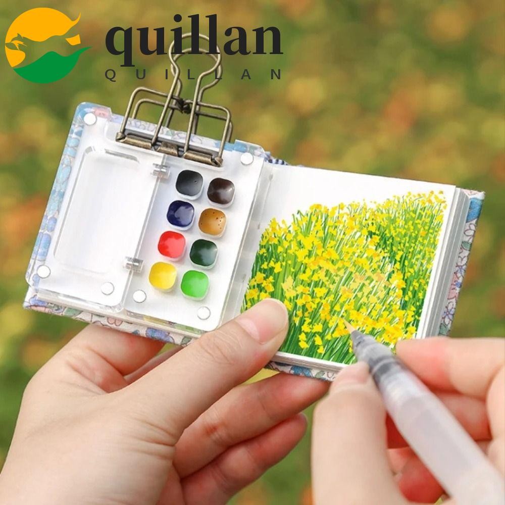 QUILLAN Watercolor Paint Palette, Acrylic Mini Paint Pigment Box, Art ...