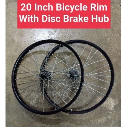20 Inch Bicycle Rim With Disc Brake Hub Roda Besi Basikal 20 Inci Yang ...