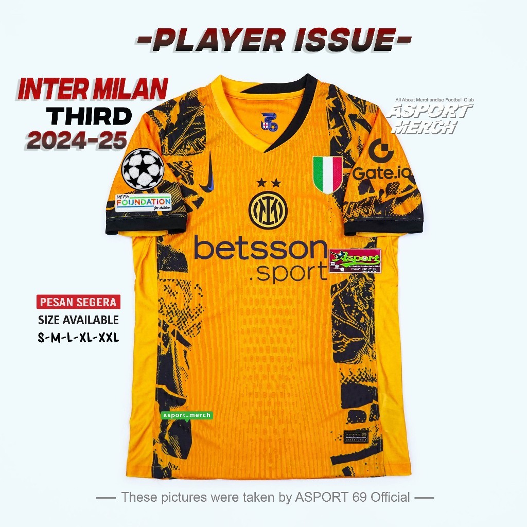 Player ISSUE INTER THIRD FOOTBALL JERSEY 2024 2025 PLAYER ISSUE TOP ...