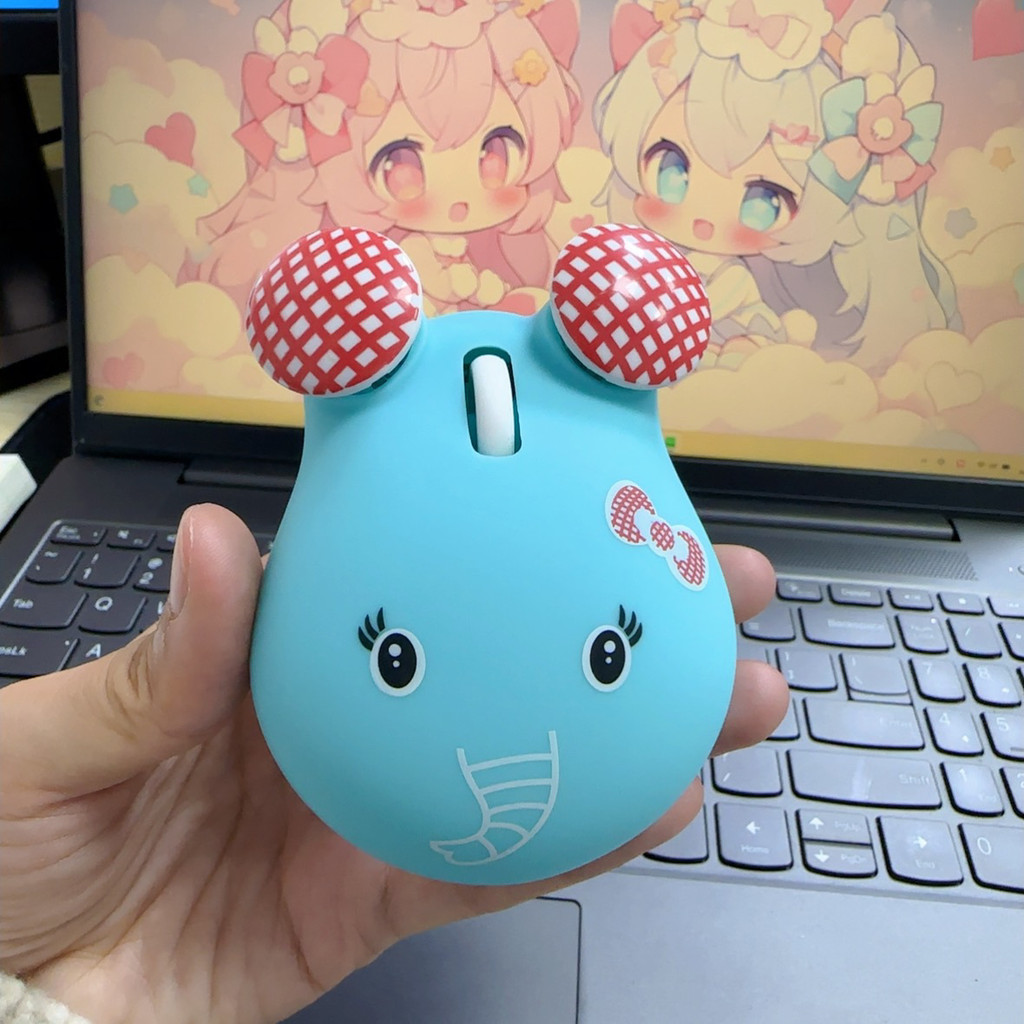 New usb Cute Wireless Charging Baby Elephant Mouse Wireless Baby ...