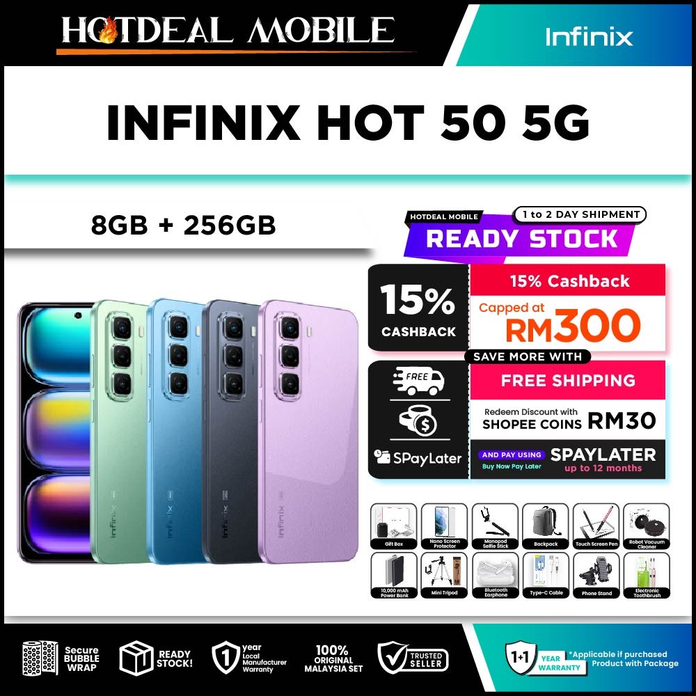 [PROMO] INFINIX HOT 50 5G [8GB RAM 256GB ROM] - Original INFINIX ...