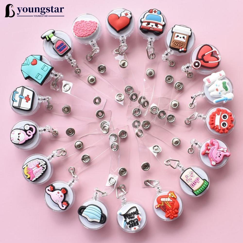【YSR】 Cartoon Badge Reel Retractable ID Lanyard Name Tag Card Badge ...