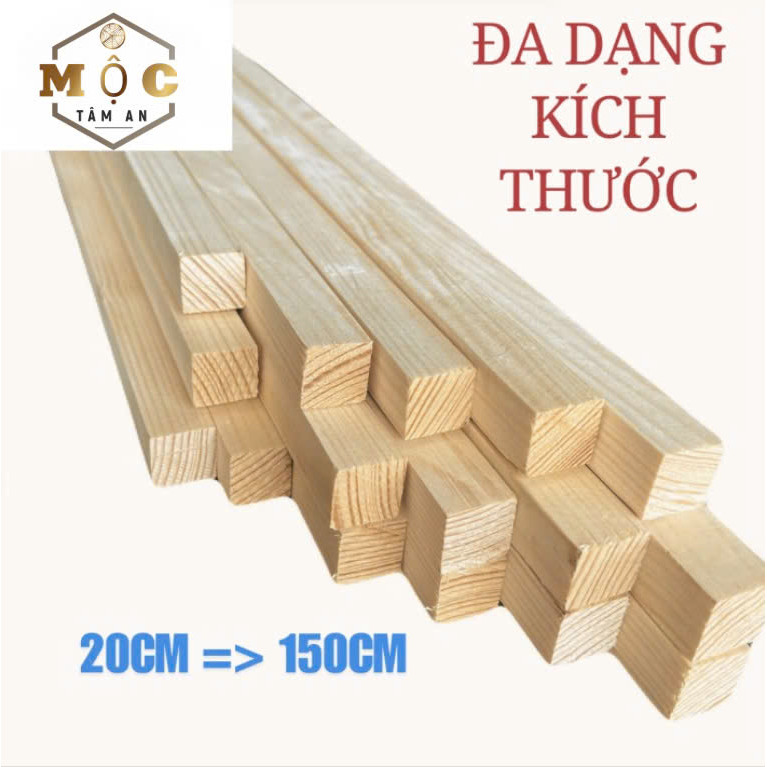 Square pine wood bar 2cm x 2cm + smooth planing on 4 sides | Shopee ...