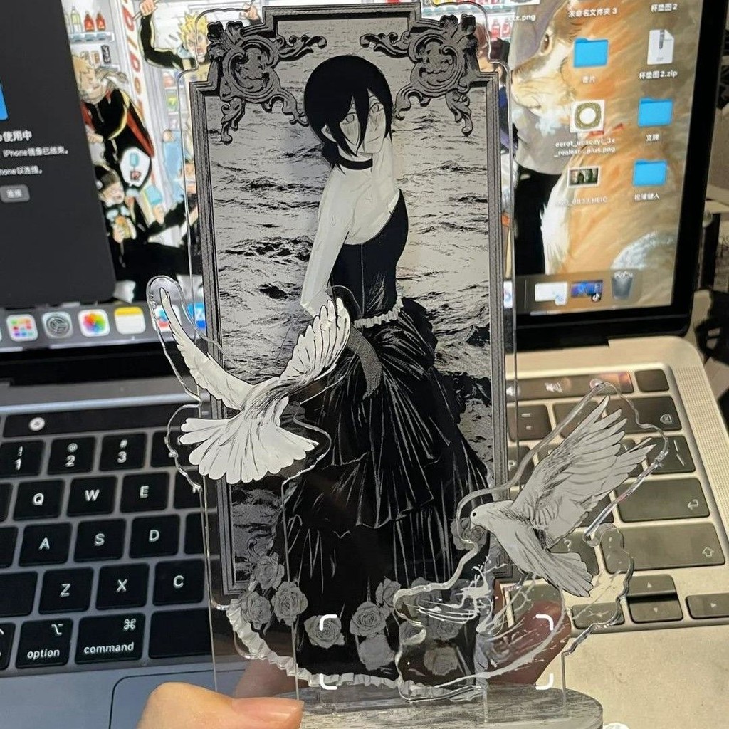Chainsaw Man Acrylic Stand Reze Black White Figure Display Desk ...