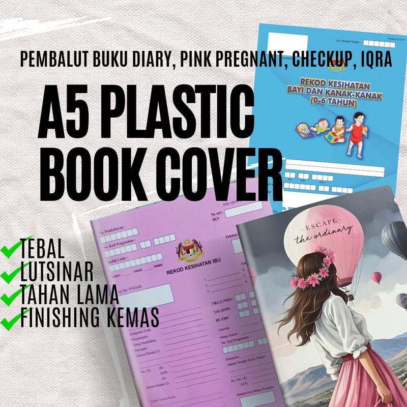 Pembalut Buku Pink Ibu Mengandung Plastic Cover Buku Pink Lutsinar Book ...