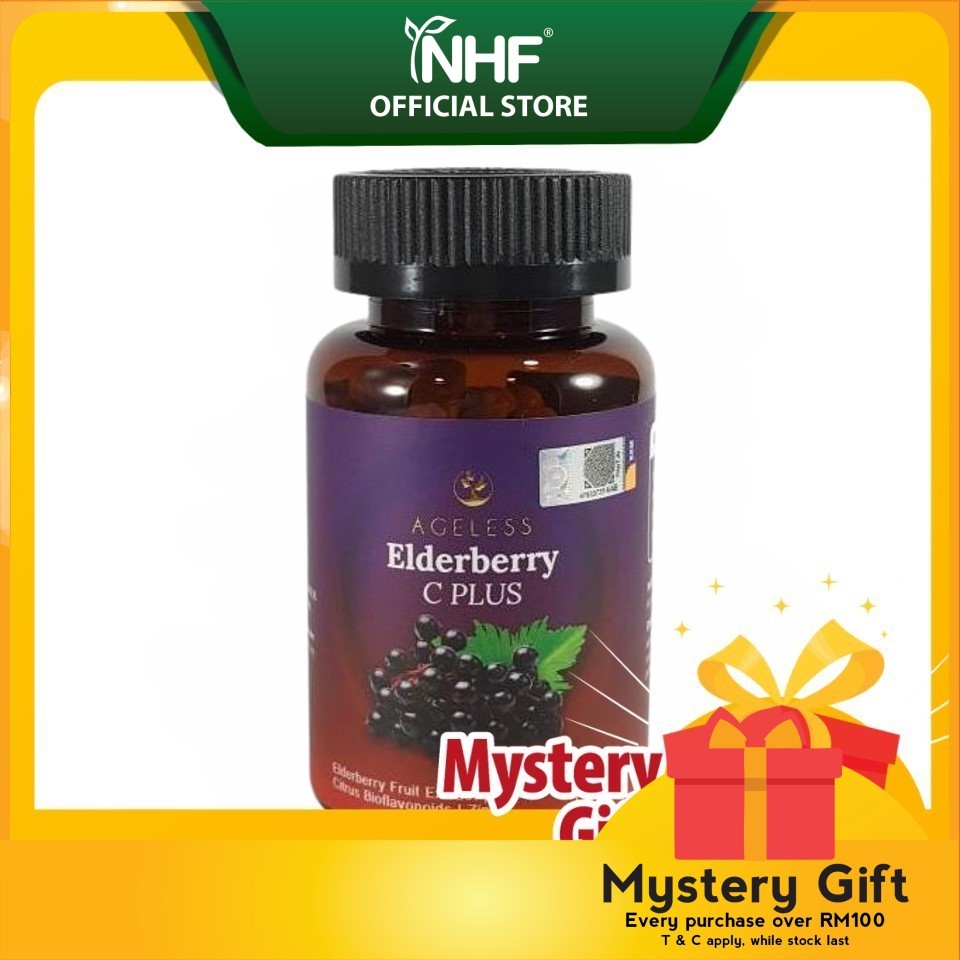 AGELESS Elderberry C Plus (450mg X 60 Capsules) | Shopee Malaysia