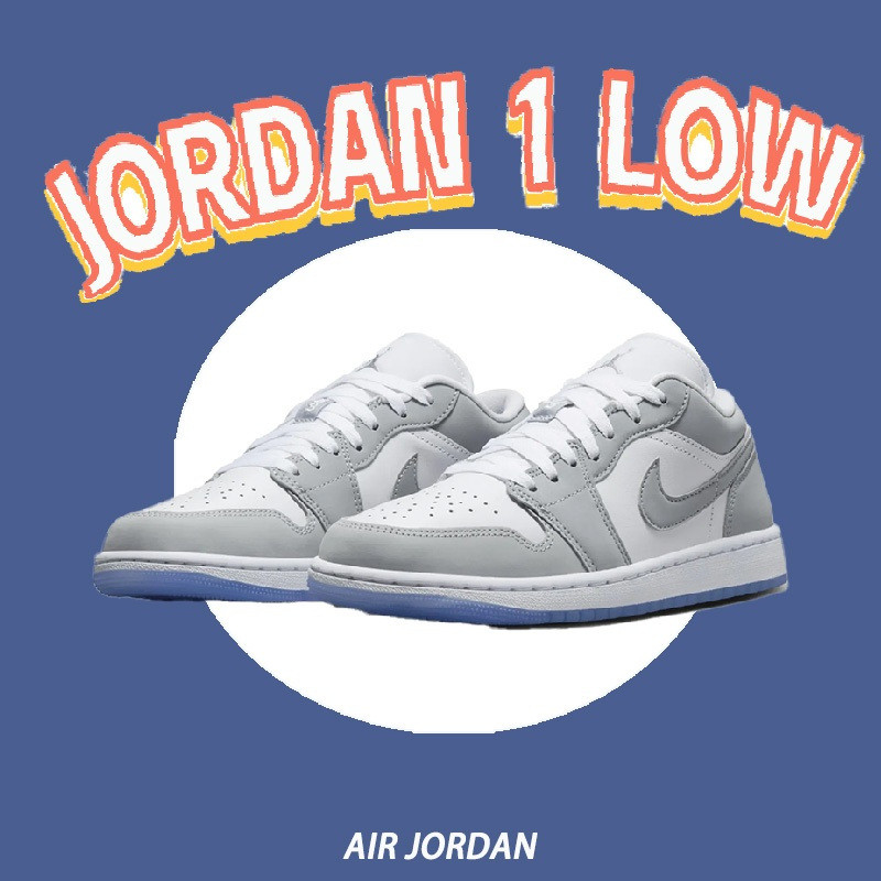 Jodan 1 low cut air Jordan 1 SE retro White ash sneakers Shoes N8BD ...