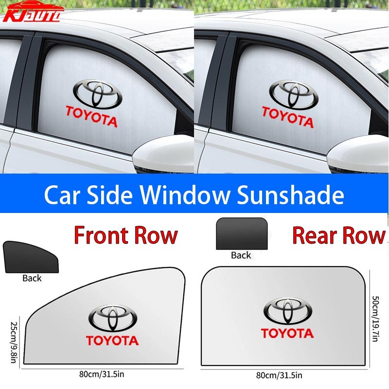 Toyota Car Side Window Sun Shade Magnetic UV Protection Curtains Sun ...