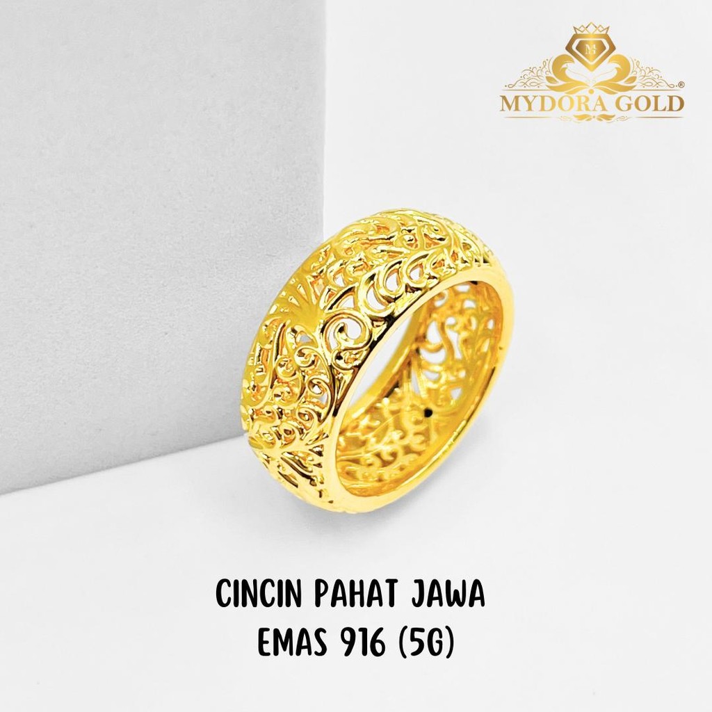 MYDORA Cincin Pahat Jawa (5G) l EMAS 916/22K | Shopee Malaysia