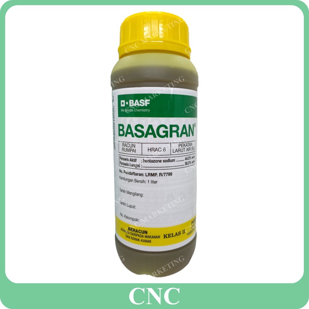 1L Basagran SL BASF Bentazone Sodium 44.0% Herbicide Racun Rumput ...