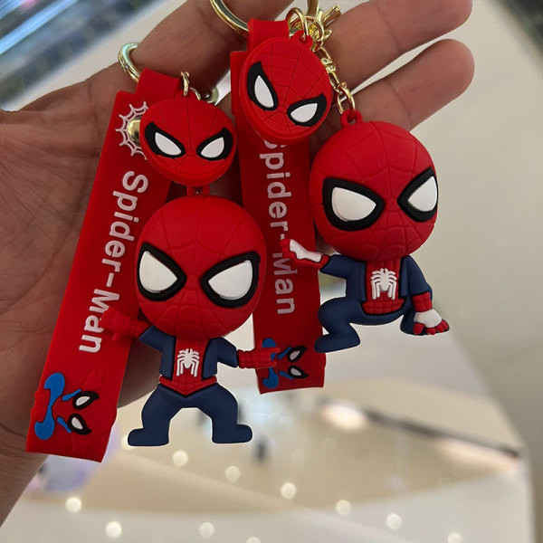 keychain couple keychain anime Kartun Spider-Man Anak Patung Rantai ...