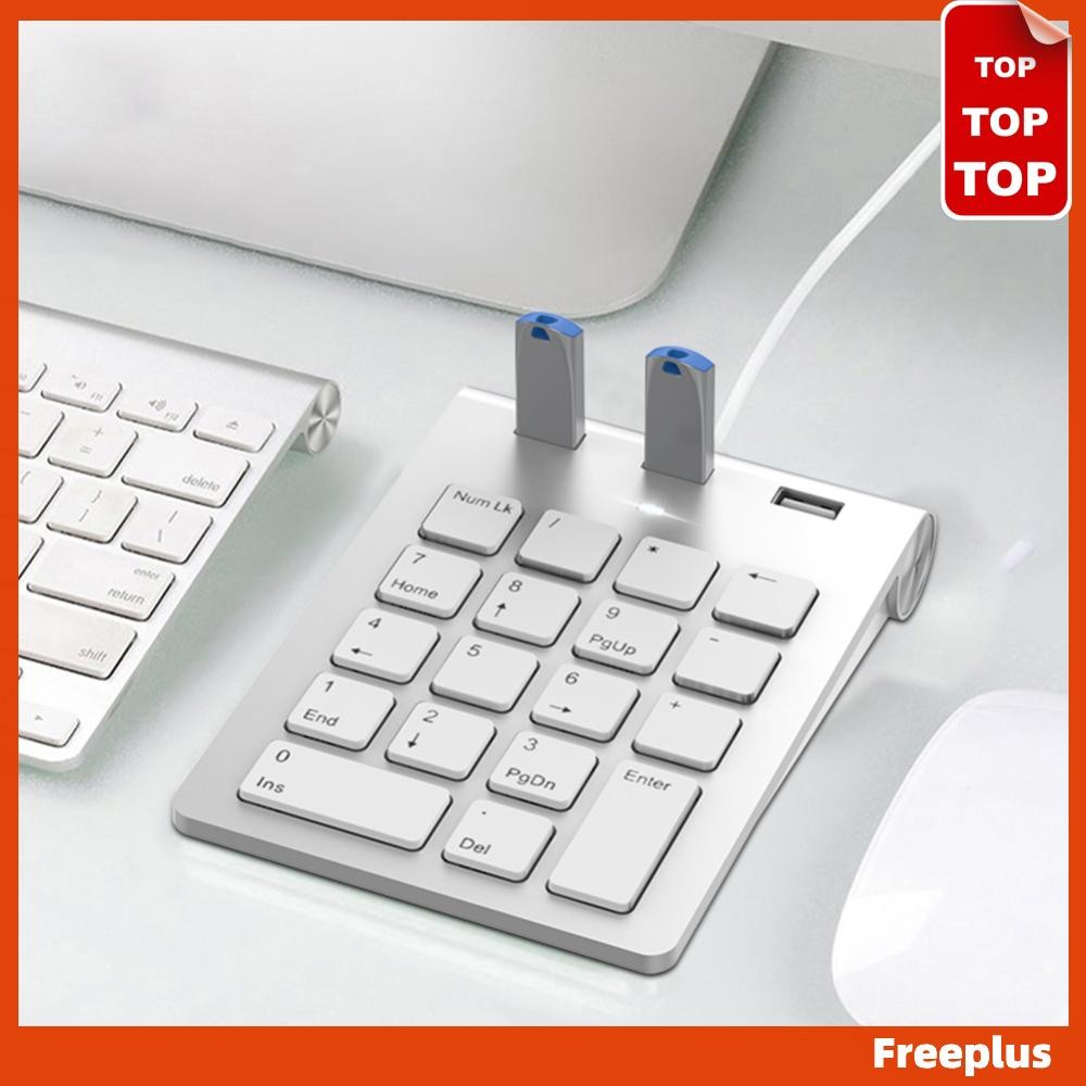 USB & Type C Wired Mini Numeric Keypad with 3 USB2.0 Port Hub 18 Keys Numpad [freeplus.my ...