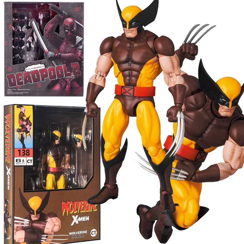 Ct Toys Wolverine Figure Mafex 138 Brown Comic X-Men Shf Deadpool ...