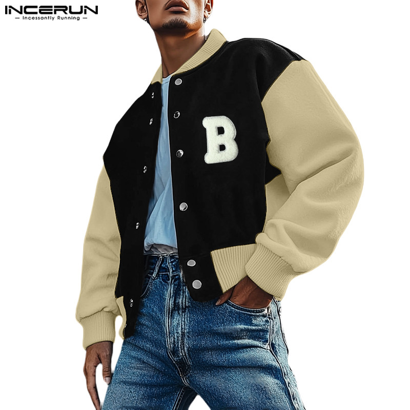 INCERUN Men Vintage Daily Athletic Style Patchwork Color Blocking ...