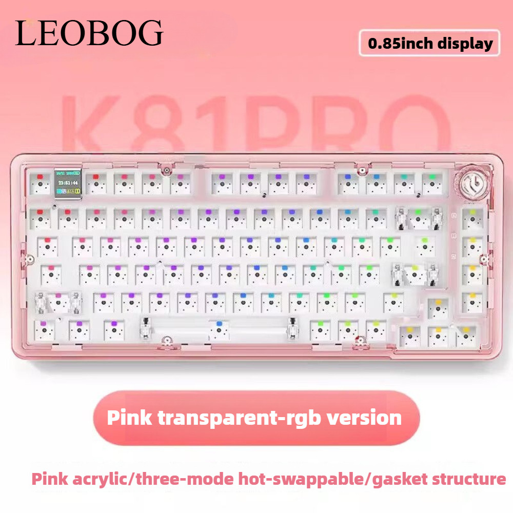 LEOBOG K81 Pro 75% Mechanical Keyboard Kit 3mode Wireless RGB Gaming ...