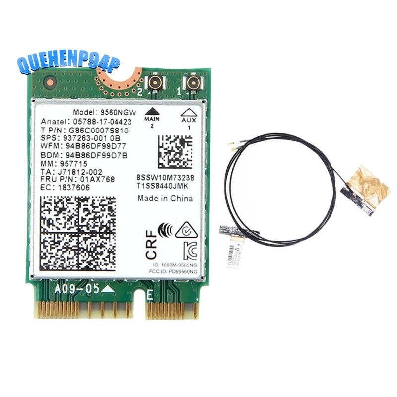 9560NGW WiFi Card+Antenna 1730Mbps Wireless AC 9560 Dual Band 2.4G+5G ...